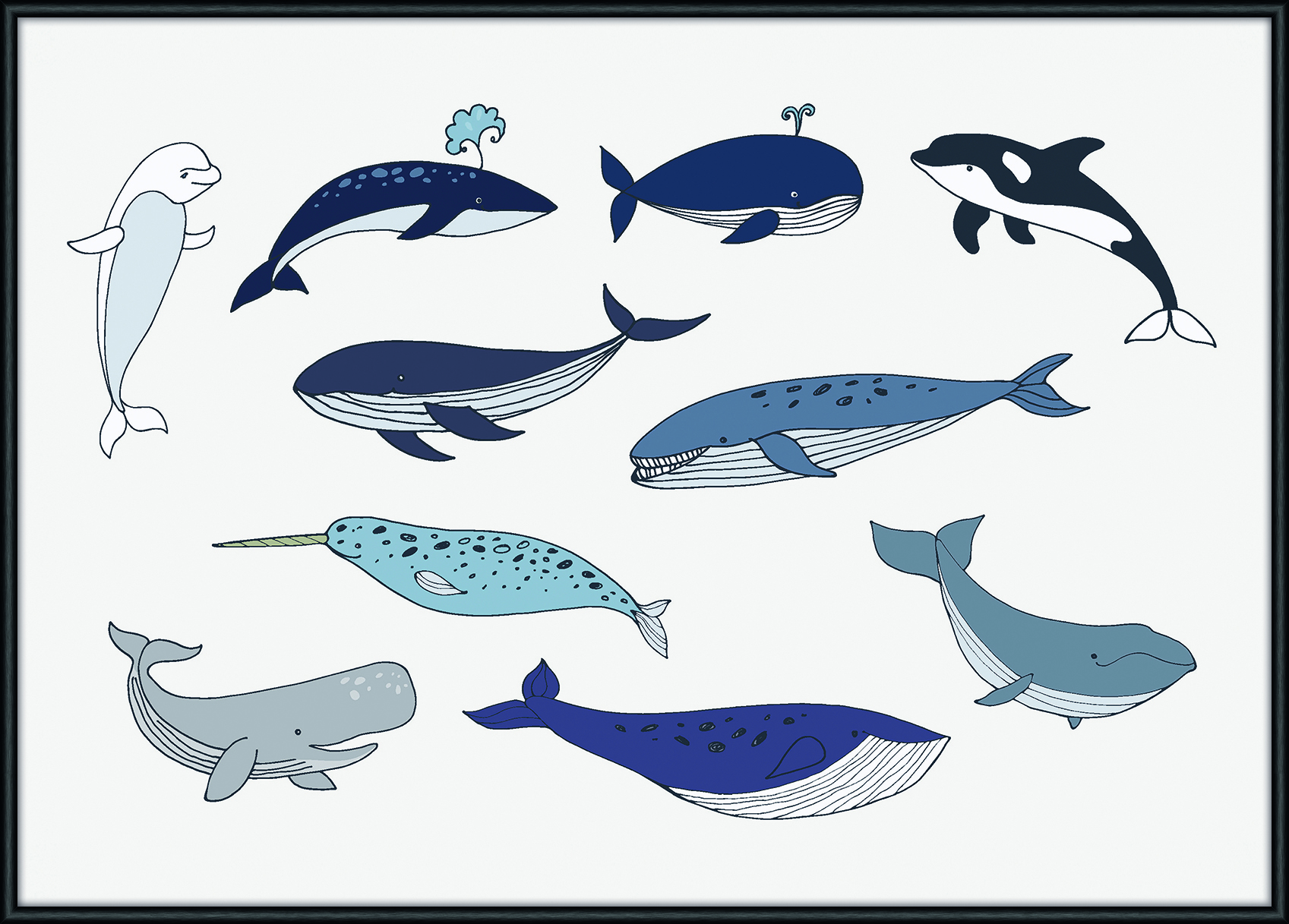 Cetacea III - Framed Poster - Incado